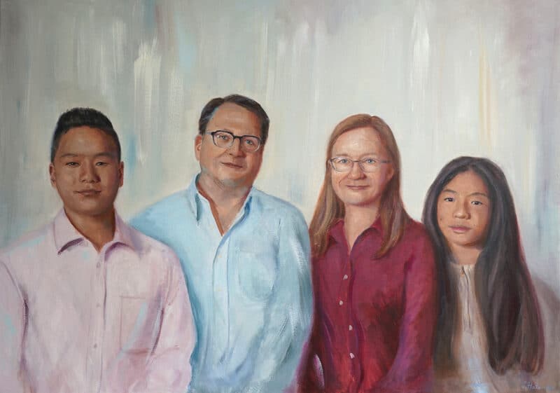 Family Portrait Oil Painting | Sonia Hale Portrait Artist